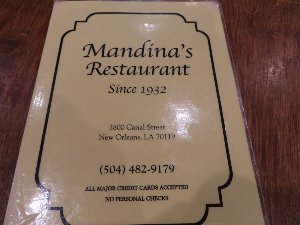 Mandina’s Restaurant – Mike and Jana Journeying